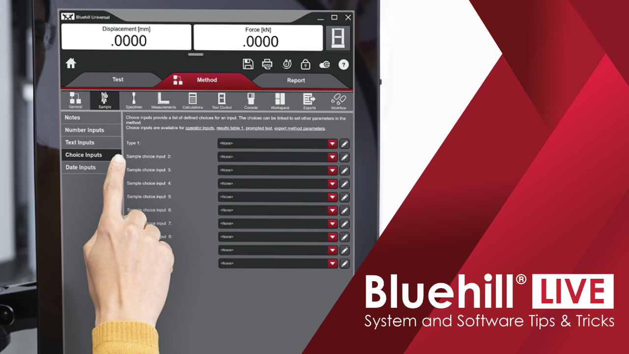 Bluehill® Live - System and Software Tips and Tricks
